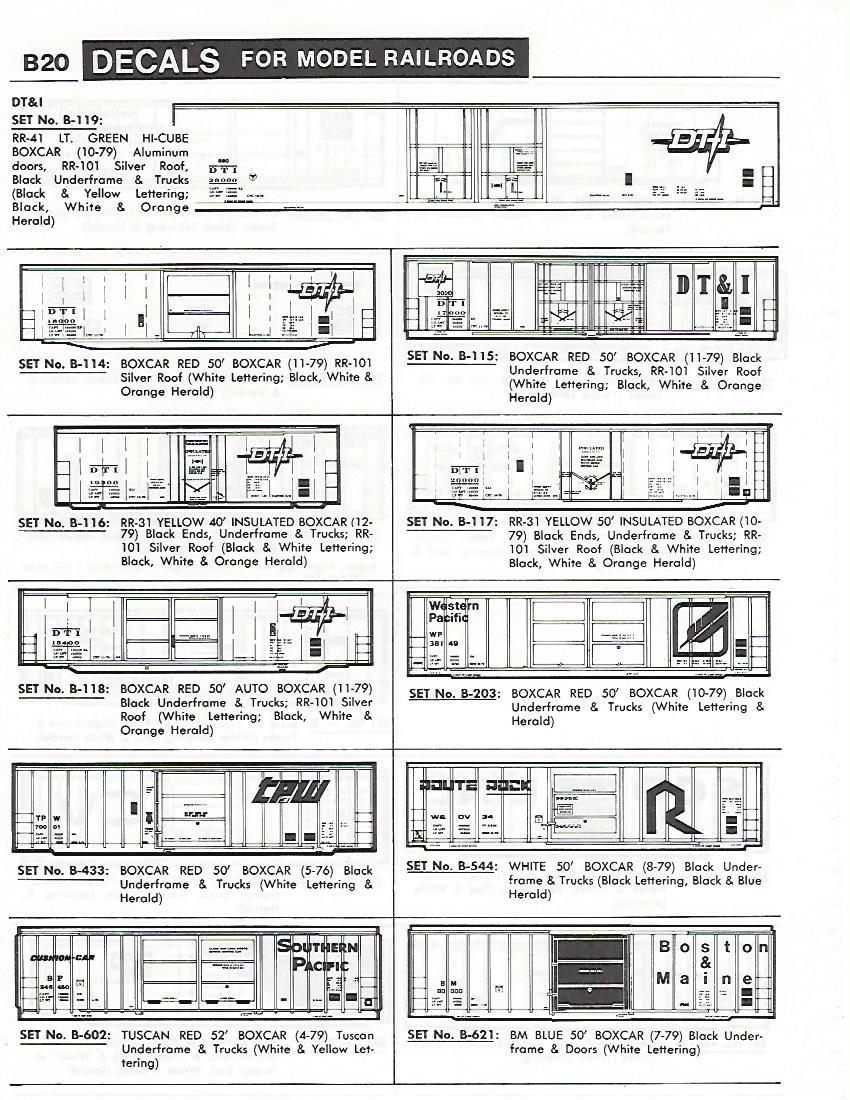 Box Car decals – Herald King Decals