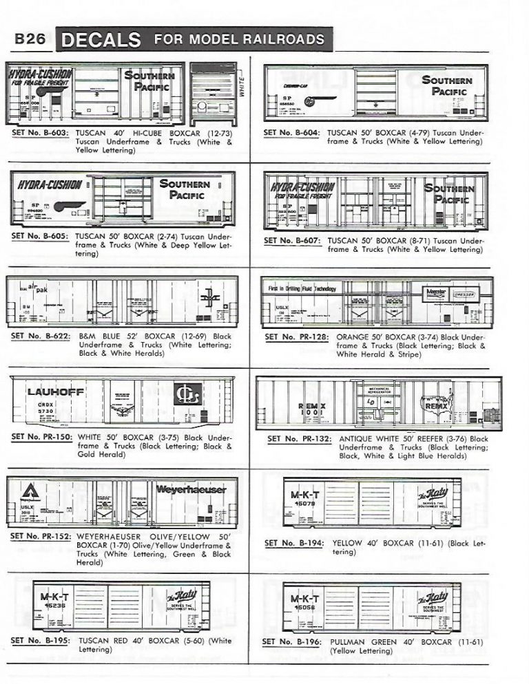 Herald King Decals – Model Railroad Decals Over 1,000 Modern Prototype ...