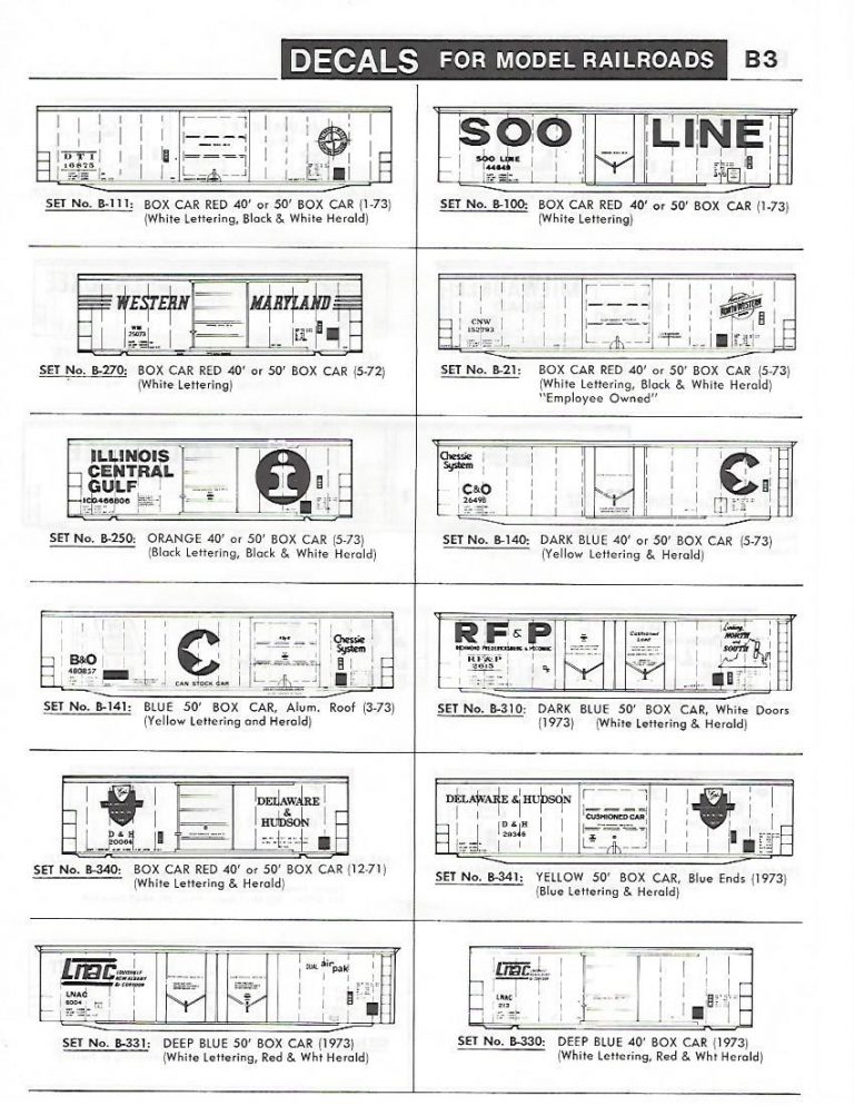 Herald King Decals – Model Railroad Decals Over 1,000 Modern Prototype ...