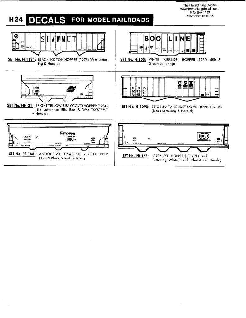 Hoppers – H – Herald King Decals