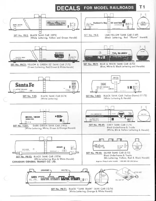RR decals Visual Index – Herald King Decals