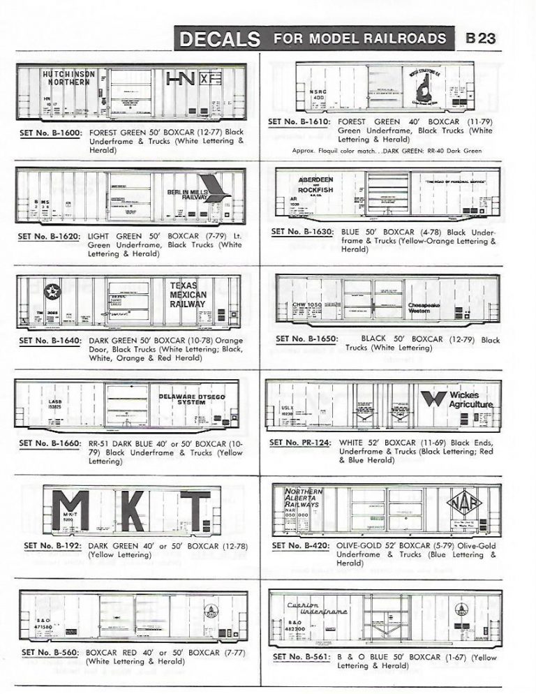 Herald King Decals – Model Railroad Decals Over 1,000 Modern Prototype ...