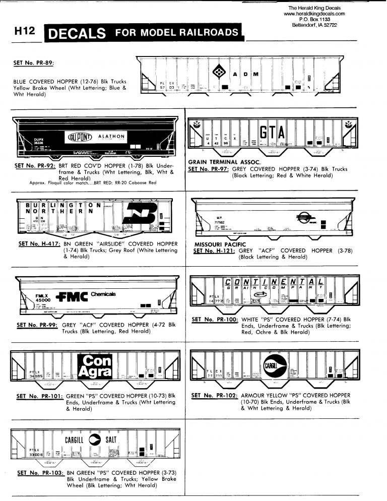 Herald King Decals – Model Railroad Decals Over 1,000 Modern Prototype ...