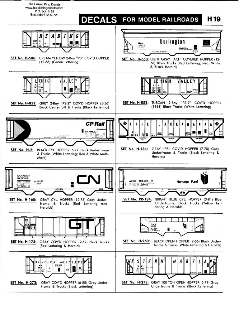 Herald King Decals – Model Railroad Decals Over 1,000 Modern Prototype ...