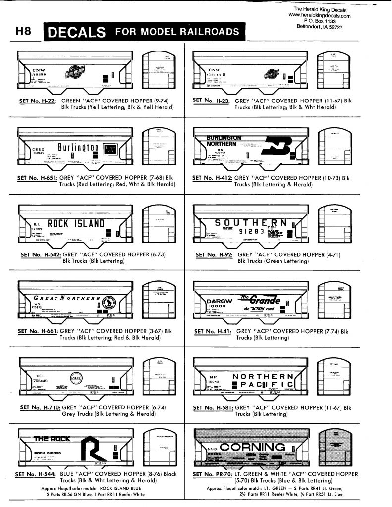 Herald King Decals – Model Railroad Decals Over 1,000 Modern Prototype ...